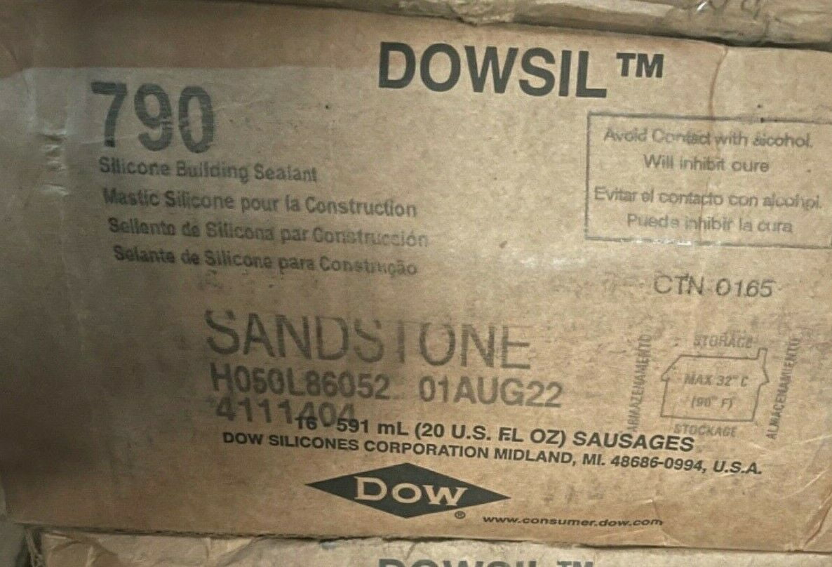 16 - 20 oz Dowsil 790 Silicone Building Sealant Sausage SANDSTONE EXP ...