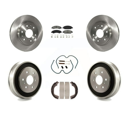 Transit Auto - Front Rear Disc Brake Rotors Semi-Metallic Pads And Drum ...