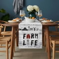 Farm Life Table Runner 13 x 48 Inch, Farmhouse Barn Cow Chicken Pig ...