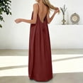 Backless Cami Dress for Women Plus Size - Casual Solid Color Summer ...