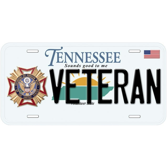 Tennessee Veteran Novelty Car Auto License Plate - Walmart.com