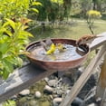 Bird Bath for Balcony Railing with Clamp, 2 Tier Bird Feeder Bowl ...