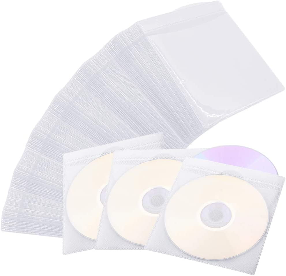 600PCS CD DVD Sleeves, STONCEL Premium CD Double-Sided Refill Plastic ...