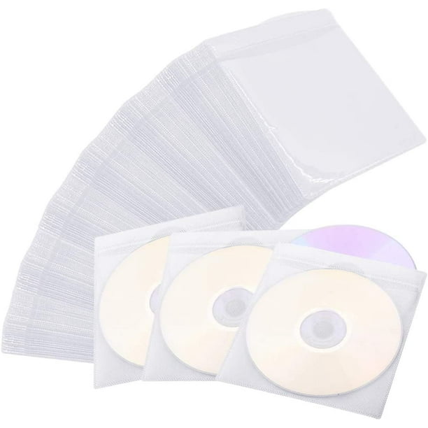 600PCS CD DVD Sleeves, STONCEL Premium CD Double-Sided Refill Plastic ...