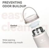 Santeco Stainless Steel Koya Water Bottle 13 fl oz, Brown - Walmart.com