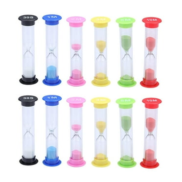 6 Pcs Plastic 1 Minute Sand Timer Sandglass Hourglass Sand Clock, Blue ...