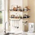 Bathroom Floating Shelves with Towel Bar, Wall Mounted Storage Shelves ...