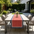 BAOPAI Independence Day Table Runner Star-Printed American-Style Linen ...