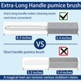 2 Pack Pumice Stone for Toilet Cleaning, Extra Long Handle for Removing ...