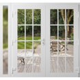 Front Exterior Prehung Metal-Plastic Double Doors Clear Glass / MANUX ...
