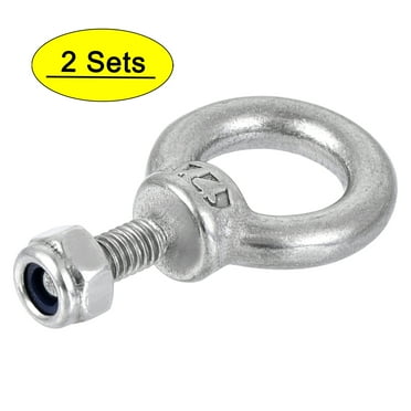 Goyunwell Stainless Steel Screw Eyes Metal Hooks Heavy Duty 2 1/2" 2.5 ...