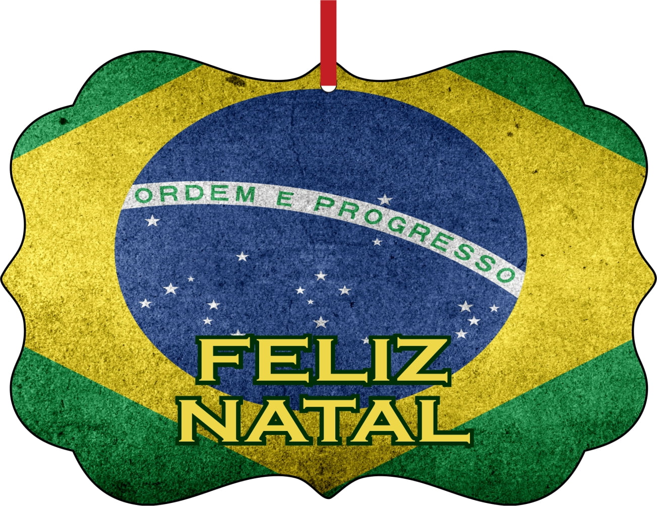 Flag Brazil Feliz Natal Brazilian Grunge Flag Elegant Semigloss ...