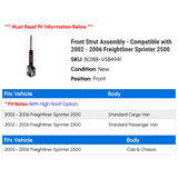 Front Strut Assembly - Compatible with 2002 - 2006 Freightliner ...