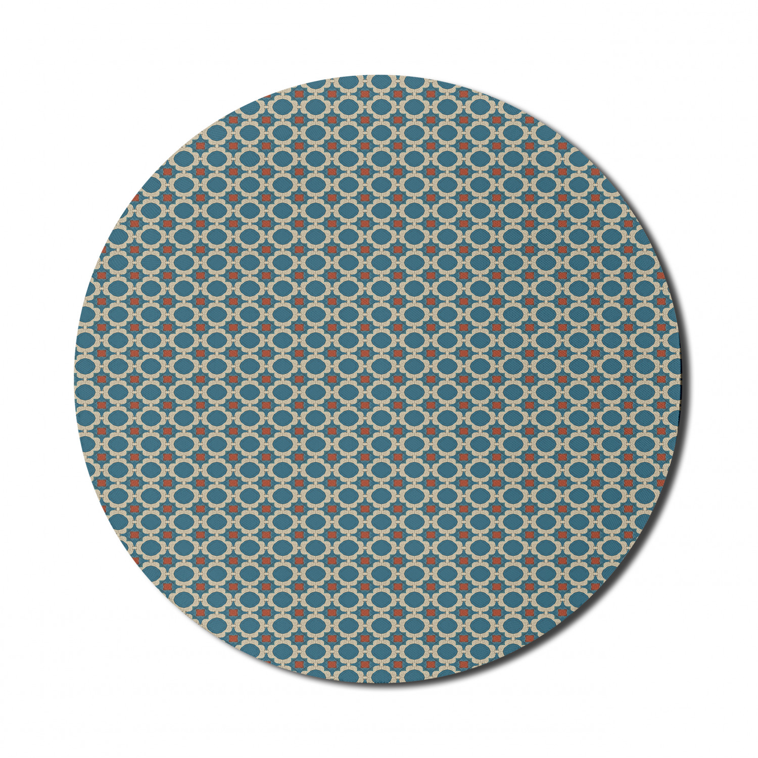Abstract Mouse Pad for Computers, Hand Drawn Style Pattern with Round ...