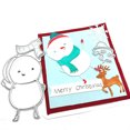 BQBQERT Christmas Funny Greeting Snowman Carbon Steel Cutting Dies DIY ...