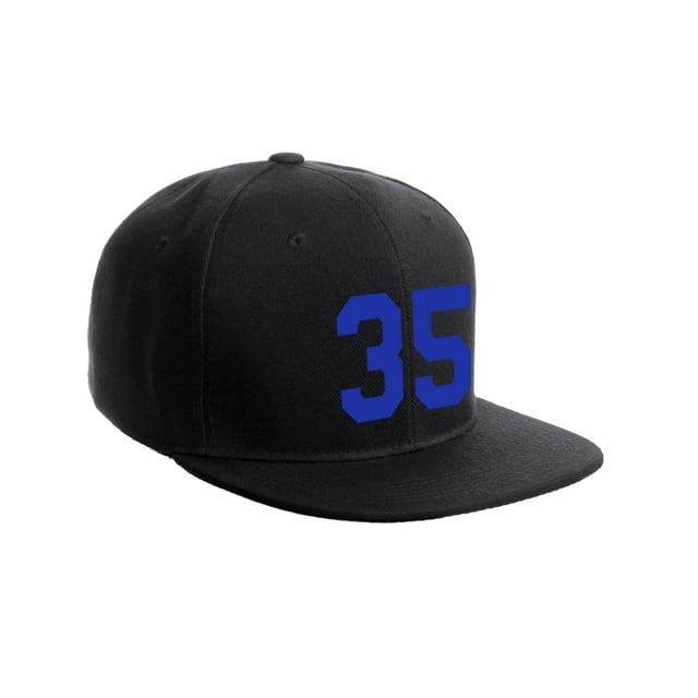 Classic Flat Bill Visor Snapback Hat Custom Color Player Team Numbers ...