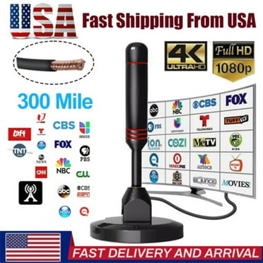 TV Antenna Digital HD Antena Indoor HDTV 1080P 4K Long Range High-Gain ...