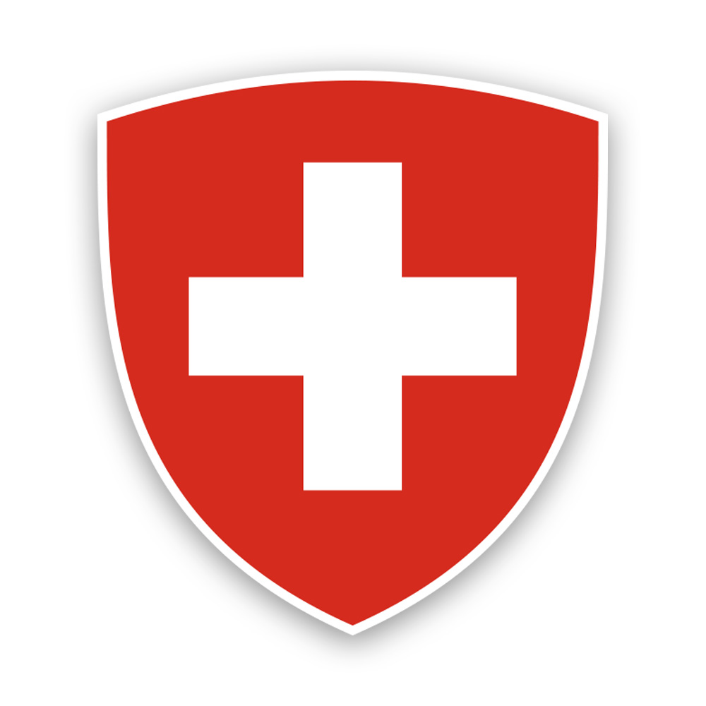 Swiss Coat of Arms Sticker Decal - Self Adhesive Vinyl - Weatherproof ...