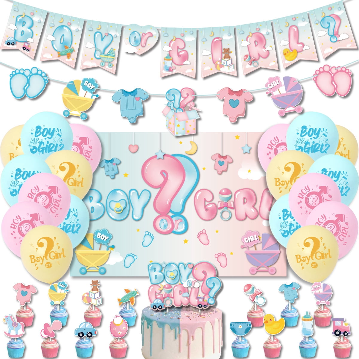 Gender Reveal Themed Party Decoaration - Walmart.com
