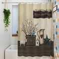 Bless Our Home Shower Curtains for Bathroom, Blue Star Sheep Branch ...