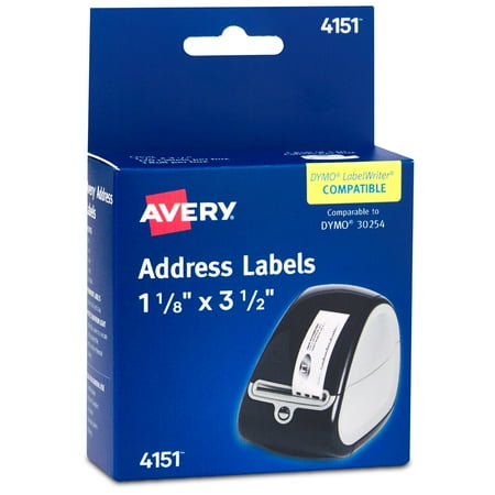 Avery Labels for Dymo Label Printers, Same Size as Dymo 30252, Glossy ...