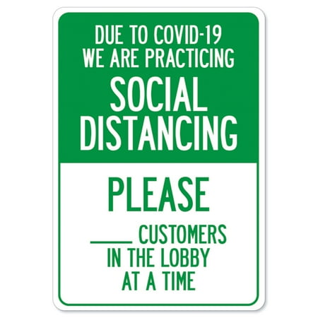 COVID-19 Notice Sign - Due to COVID-19 We are Practicing Social ...