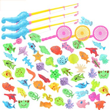 Magnetic Fishing Game Set for Kids (Ages 3-6): 40PCS Floating Fish Toy ...