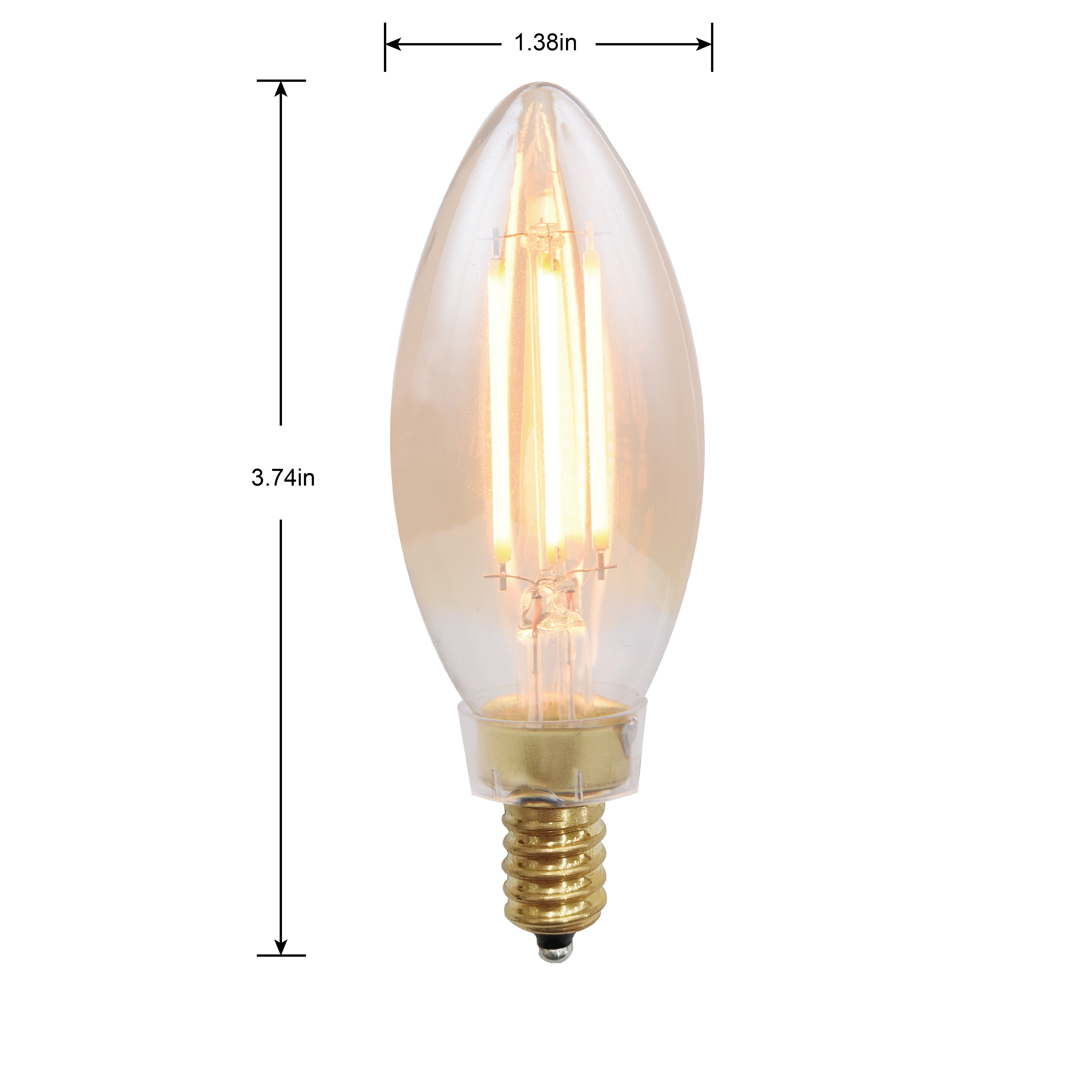 Buy Better Homes & Gardens LED Vintage Style Light Bulb, Candle 60 ...