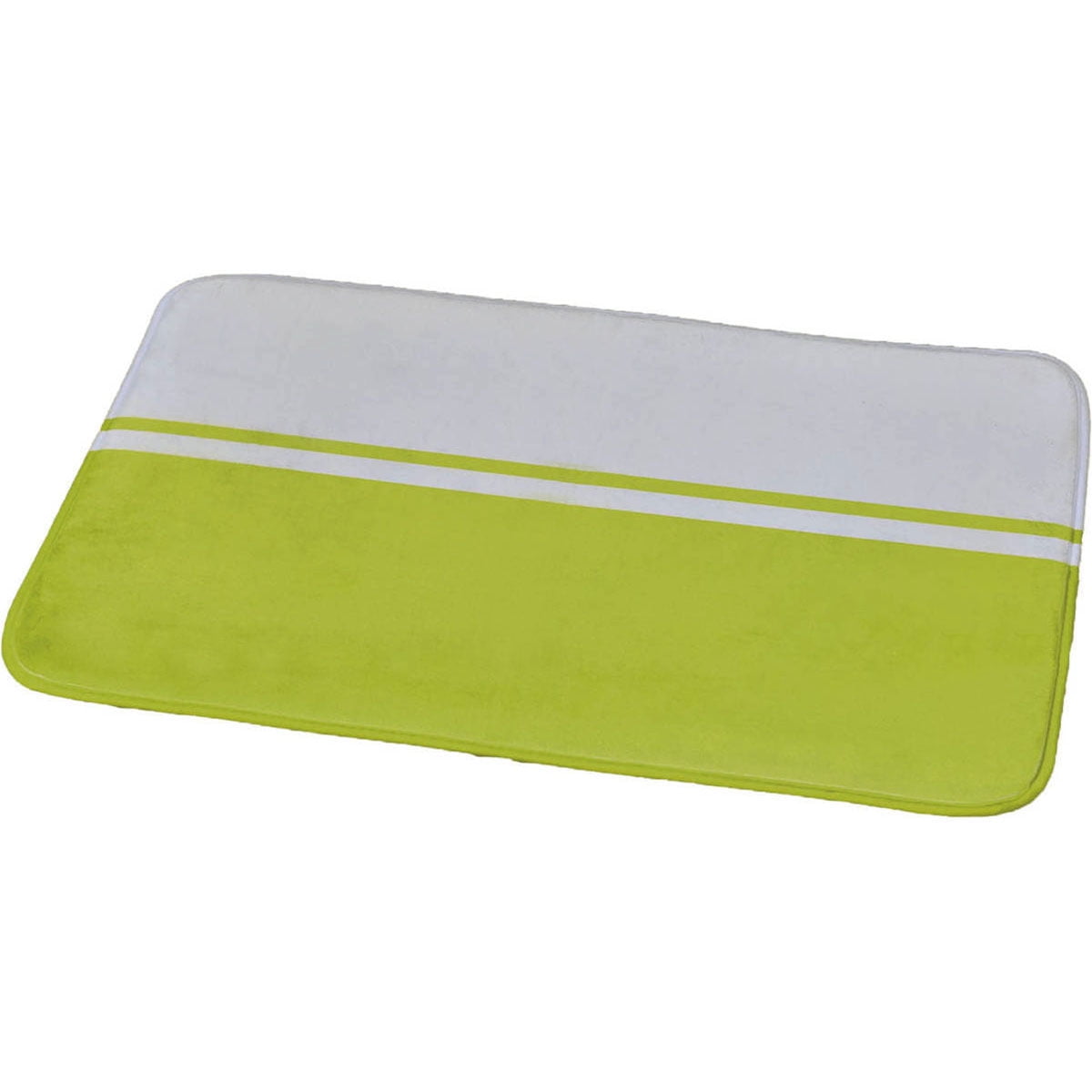 Bath Rug Memory Foam Mat Bi Color Print Green 30"L x 18"W - Walmart.com