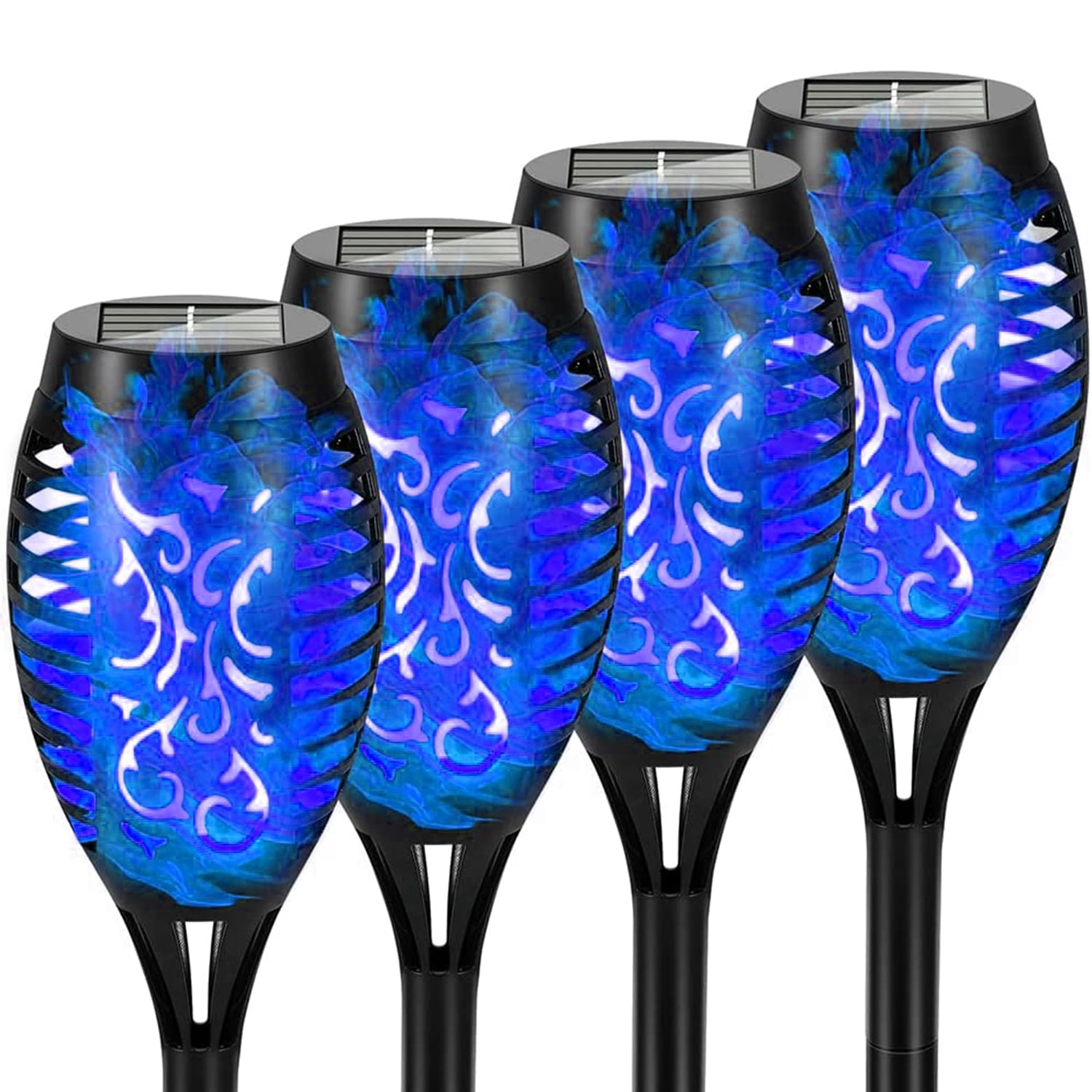 Solar Outdoor Lights - 12LED Flickering Flame Solar Torch Lights ...