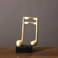 wutoase Gold Resin Music Note Sculpture, Modern Musical Symbol Figurine ...