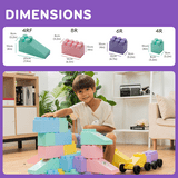 Jumbo Plastic Building Blocks - 48 Pieces Giant Toddler Bricks Kids ...