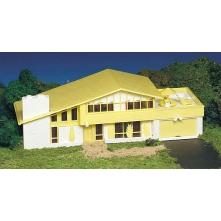 Life-Like Trains HO Scale Fire House Building Set, Model Railroad ...