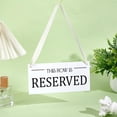 12pcs Reserved Row Signs 3.74x7.76in White Rectangle Hanging Reserved ...
