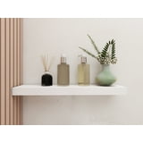 Mainstays White 18" Wood Floating Shelf - Walmart.com