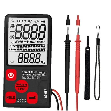 Digital Multimeter DC AC Tester Voltmeter Automatic ADMS7 with LCD ...