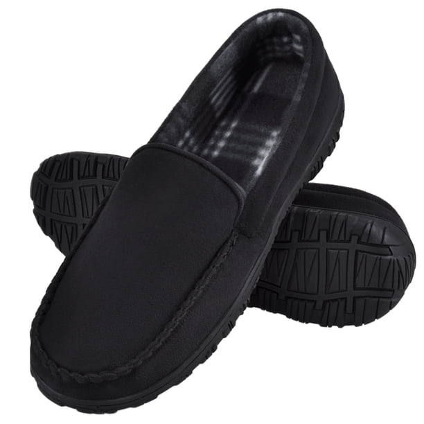 DSOLE Men's Moccasin Slippers Mens Memory Foam Slippers Slip On House ...