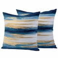 Blue Gold Graffiti Outdoor Waterproof Throw Pillow Covers Set of 2, 20 ...