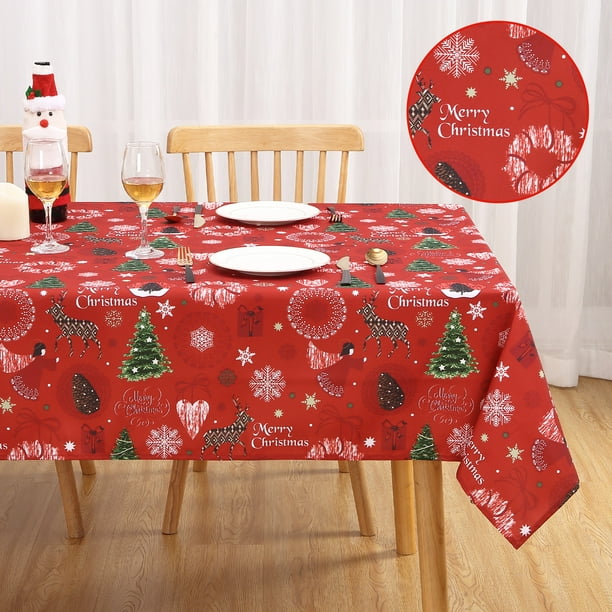 Litake Christmas Rectangle Tablecloth 60x120 Inches with Christmas Deer ...
