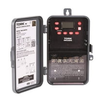 NSI Tork EWZ201C Outdoor Digital Timer Switch, 2-Channel, 7-Day, SPST ...