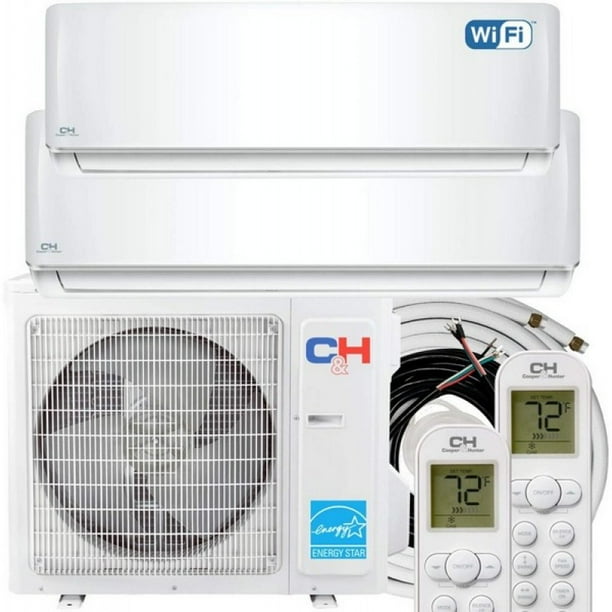 Cooper&Hunter 18000 BTU Cover 1000 sq ft Dual Zone 9K+12K Wifi Ready ... Cooper&Hunter 18000 BTU Cover 1000 sq ft Dual Zone 9K+12K Wifi Ready ...