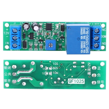 Timer Relay Module, DC 12V Low-level Signal Trigger Timer Relay, Quick ...