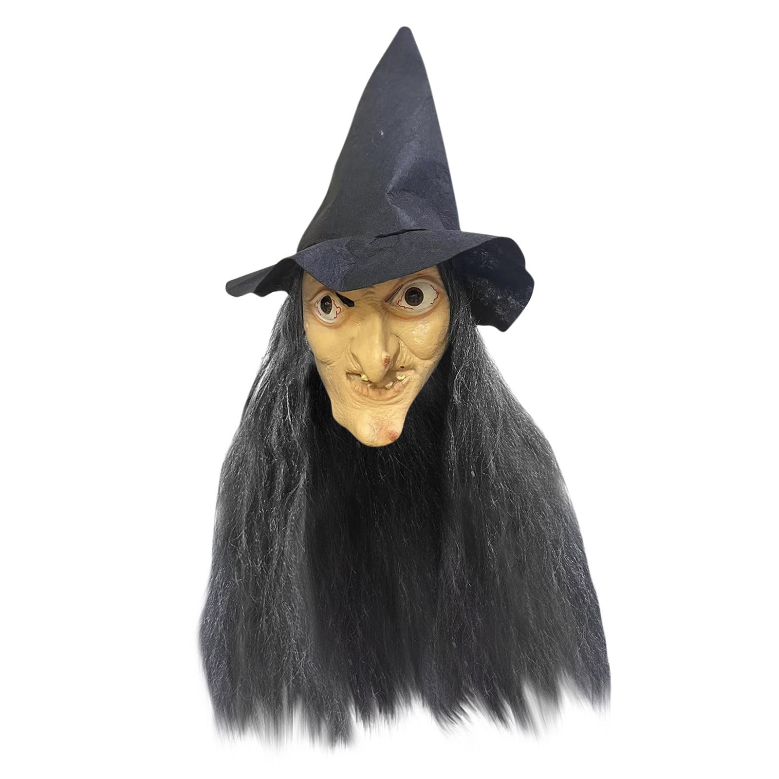 Máscara de cara de fantasma de pelo largo para Halloween, máscara de ...