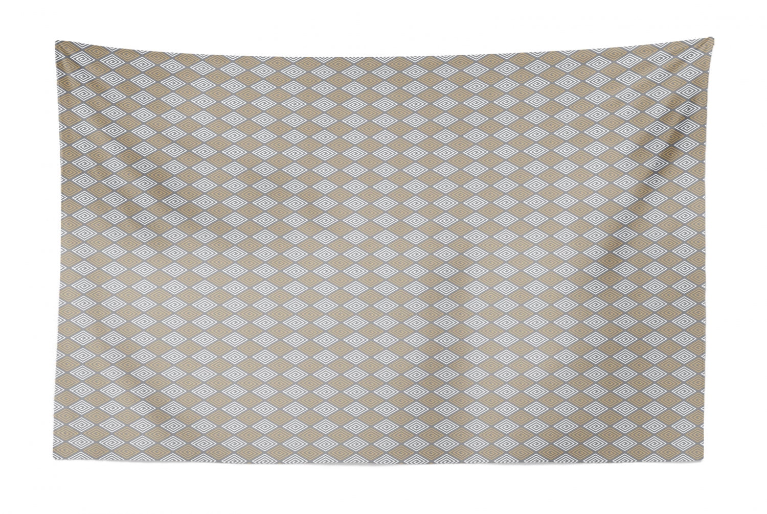Neutral Color Tapestry, Modernistic Repetition of Overlap Squama Rounds ...