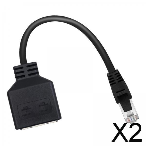 Cables divisores Lan Ethernet Baoblaze 1 macho a 2 hembra Cat5 Cat5E Cat6 Cat7 2 piezas ...