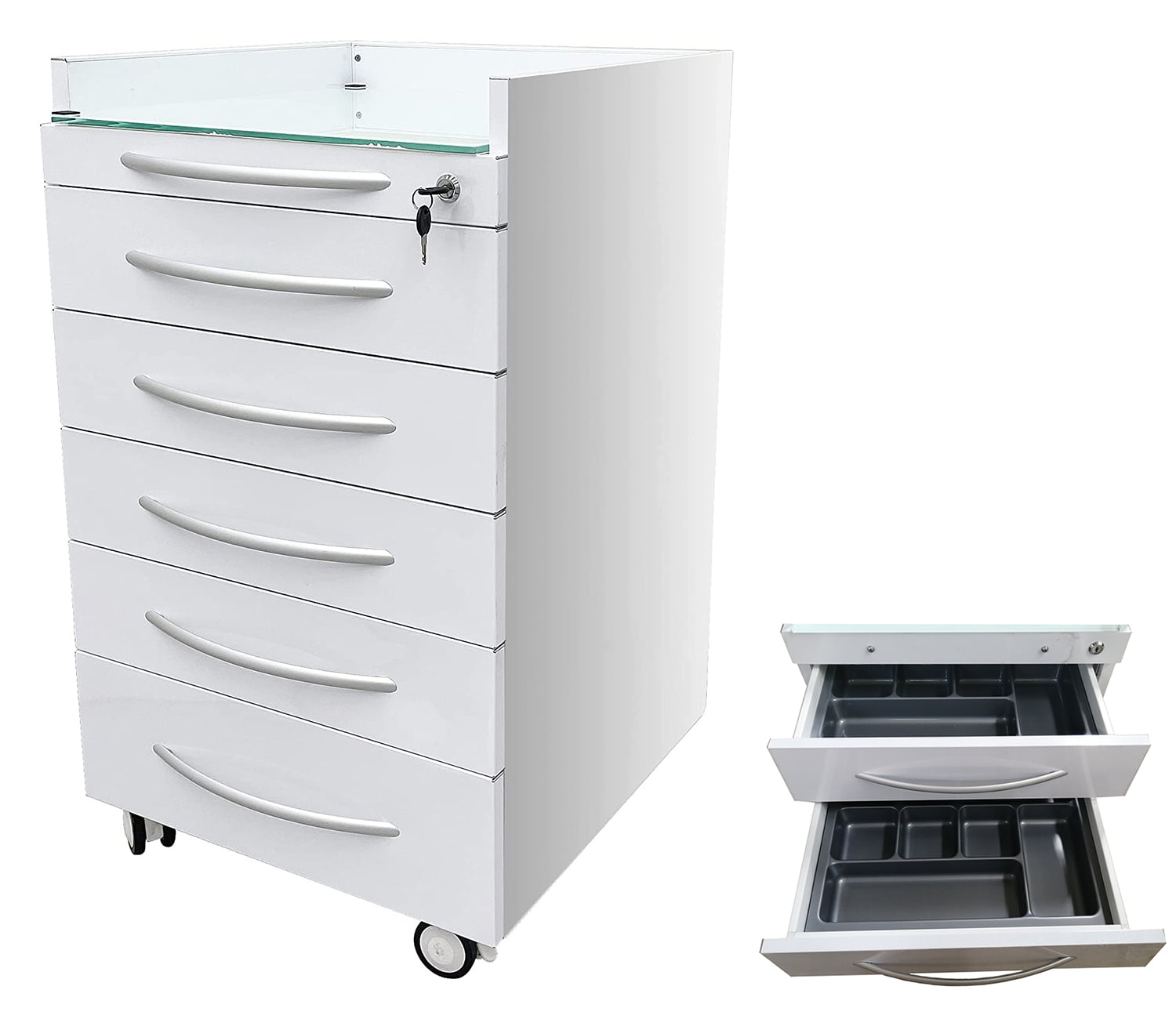 INTSUPERMAI Mobile File Drawer Cabinet Hospital Storage Cabinet with ...