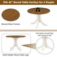 Modern 5-Piece Round Dining Table Set,Solid Wood Kitchen Table Set for ...