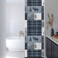 Bear Moose Window Privacy Film Blue Retro Forest Wild Animal Buffalo ...