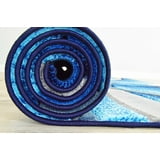 Planet Rugs Premium 3D Thick Abstract Indoor Area Rug 2305 Ocean Blue 6 ...