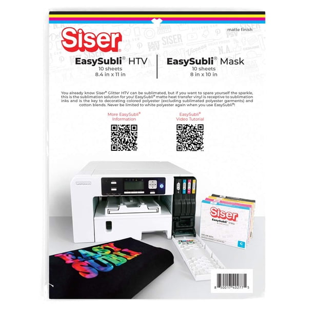Siser EasySubli HTV - Printable Sublimation Heat Transfer Vinyl - 10 ...